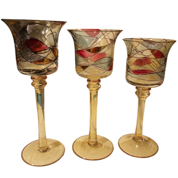 PartyLite | Accents | Nwob3 Partylite Crystal Piller Candle Holders ...